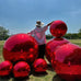 Red Inflatable Mirror Ball Reusable Big Bubble Balloon – ubackdrop