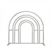 7x7ft Hollow Rainbow Arch Backdrop Prop for Birthday and Party Photo ...