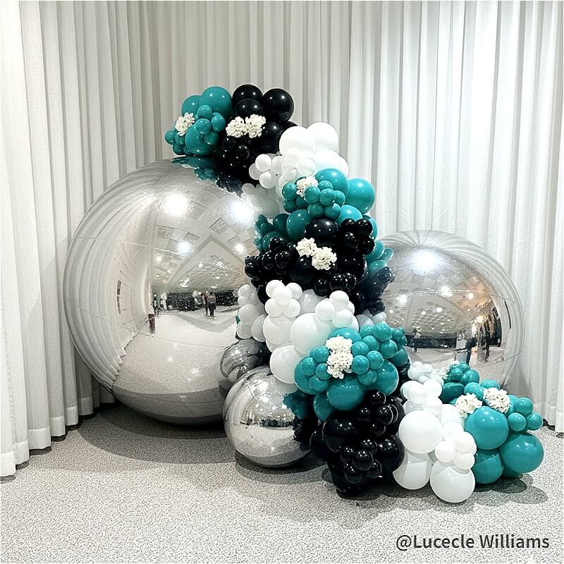 Silver Inflatable Mirror Ball Reusable Big Bubble Balloon – ubackdrop