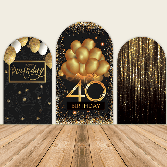 40th Birthday Chiara Arch Backdrop Covers | FREE SHIPPING – ubackdrop
