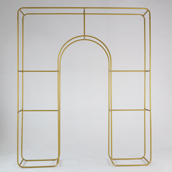 Curved Wedding Arch Double Layer Party Decoration Flower Arch – ubackdrop