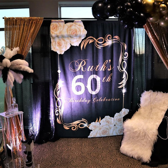 50th Birthday Printable Party Backdrop Aged to Perfection - Designed ...