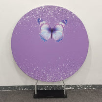 Butterfly Theme Birthday Circle Backdrop Cover | FREE SHIPPING – ubackdrop
