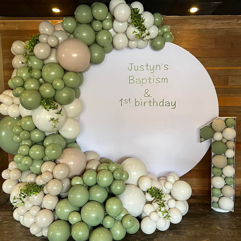 Custom White Round Fabric Backdrop Pure Color – ubackdrop