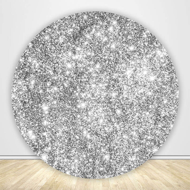 Glitter Silver Circle Backdrop Cover | FREE SHIPPING – ubackdrop