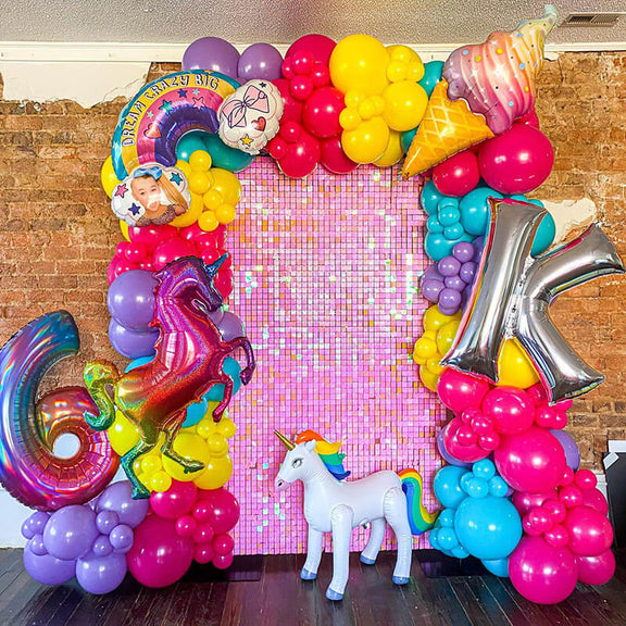 Gradient Pink Shimmer Wall Panels, Easy Setup Party Decorations – ubackdrop