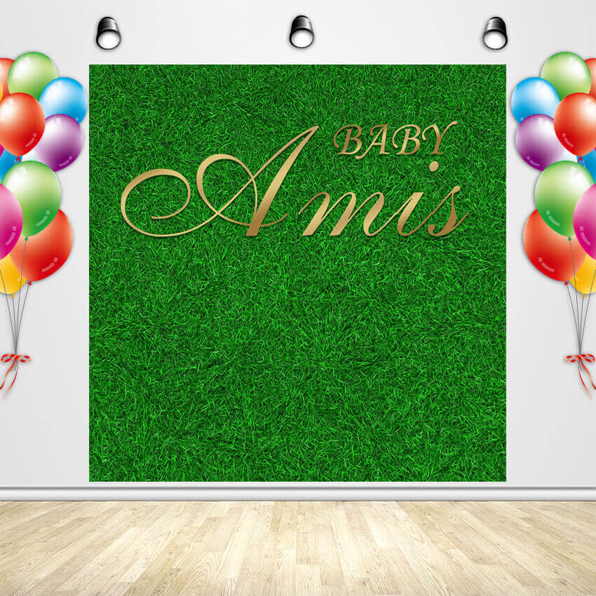 Grass Backdrop Wall Baby Shower Wedding Party Photoshoot Green Grass B ...