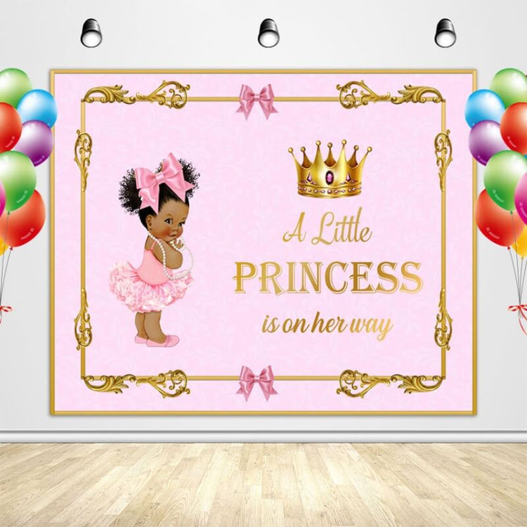 Royal Theme Baby Girl Princess Baby Shower Backdrop Pink 1st Birthday ...