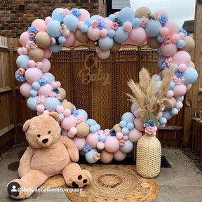 6.5ft Party & Hoop Balloon Heart Shape Loop Flower Arch Photo Booth Ba ...