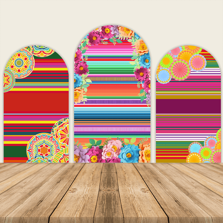 Mexican Theme Party Decoration Chiara Backdrop Arched Wall Covers ONLY ...
