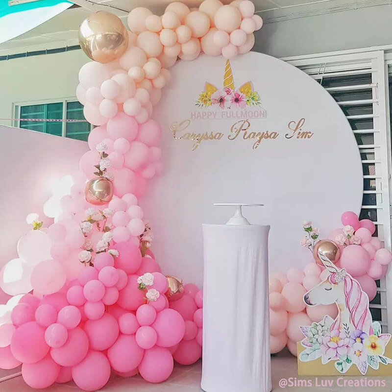 Custom White Round Fabric Backdrop Pure Color – ubackdrop