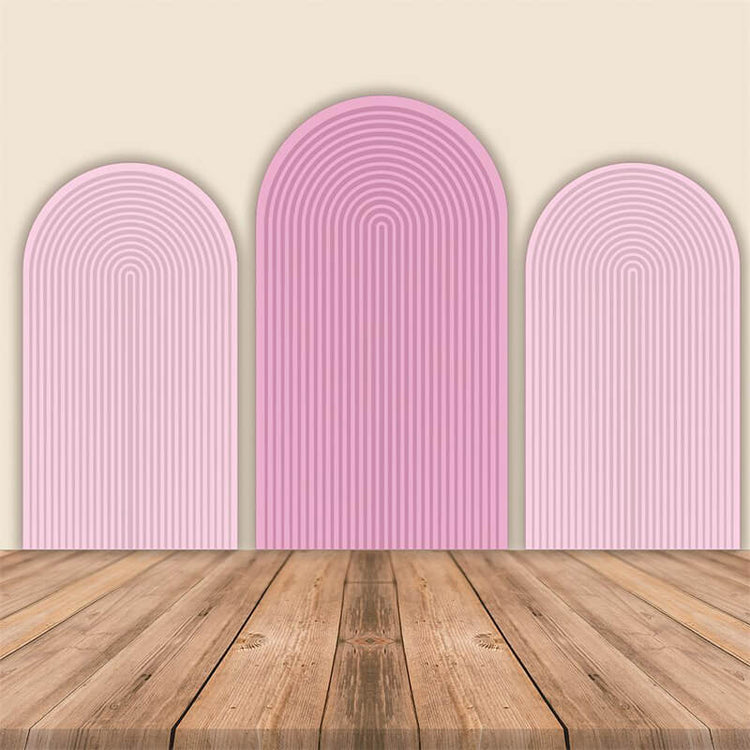 Pink Ripple Walls Prints Arched Wall Cover – ubackdrop