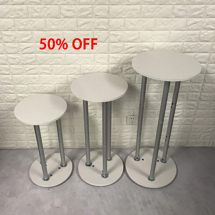 Round Display Cylinder Pedestals with Covers – ubackdrop