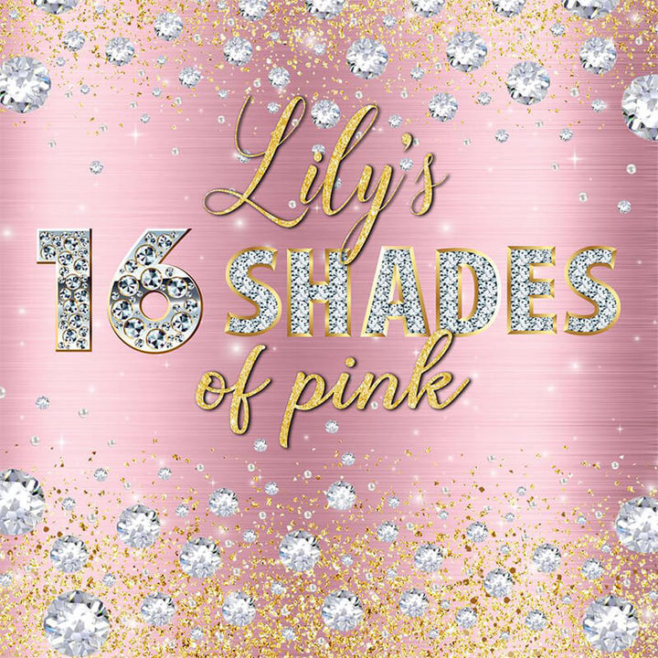 Shades of Pink Birthday Backdrop – ubackdrop