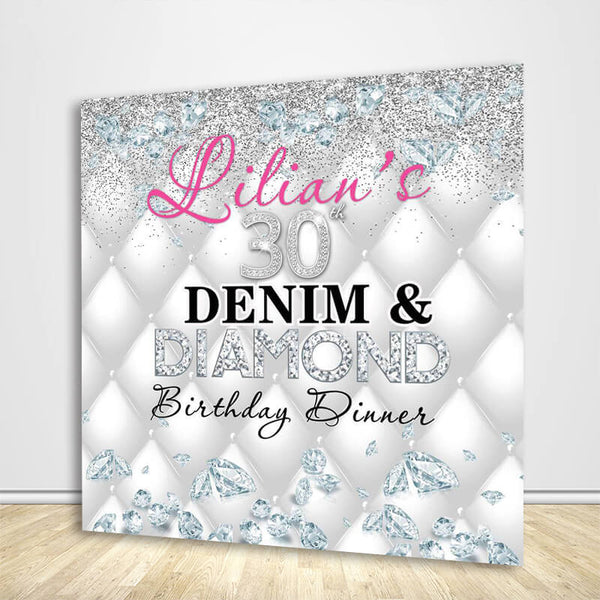 Silver Glitter Diamonds Backdrop – ubackdrop