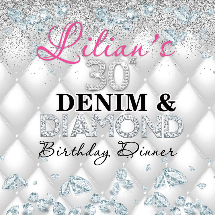 Silver Glitter Diamonds Backdrop – ubackdrop