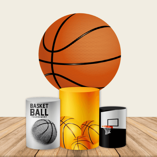 Basketball Theme Round Backdrop Sports Themed Party Photography Backdr ...