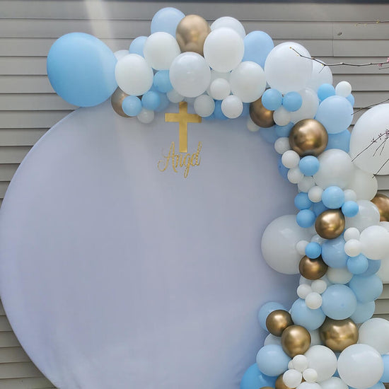 Custom White Round Fabric Backdrop Pure Color#N# – ubackdrop