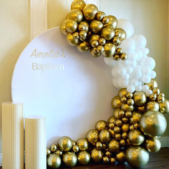 Custom White Round Fabric Backdrop Pure Color – ubackdrop