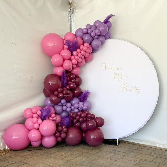 Custom White Round Fabric Backdrop Pure Color – ubackdrop