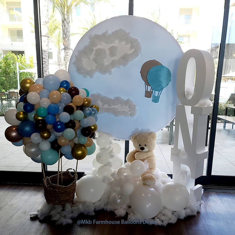 1m Party & Hoop Balloon Circle Loop Stand Moon | Question Mark | Half ...