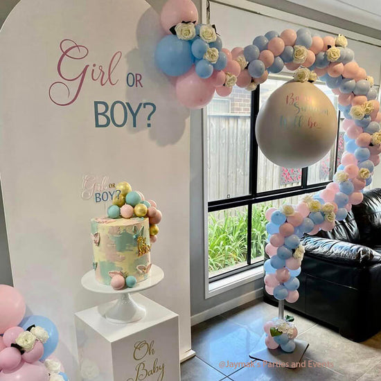 1m Party & Hoop Balloon Circle Loop Stand Moon | Question Mark | Half ...