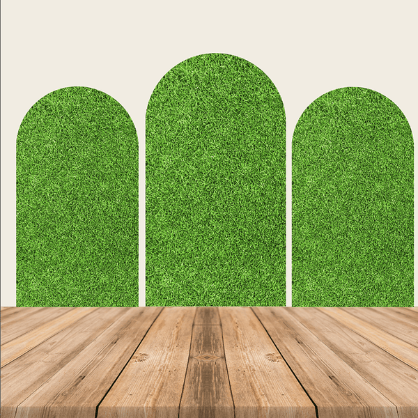 Green Grass Theme Party Decoration Chiara Backdrop Arched Wall Covers ...