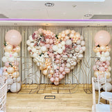 6.5ft Party & Hoop Balloon Heart Shape Loop Flower Arch Photo Booth Ba ...
