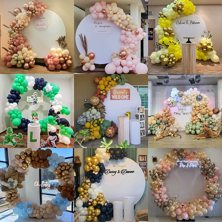 6.5ft Circle Stand + Circle Cover + 3 Cylinders + 3 Cylinders Covers ...