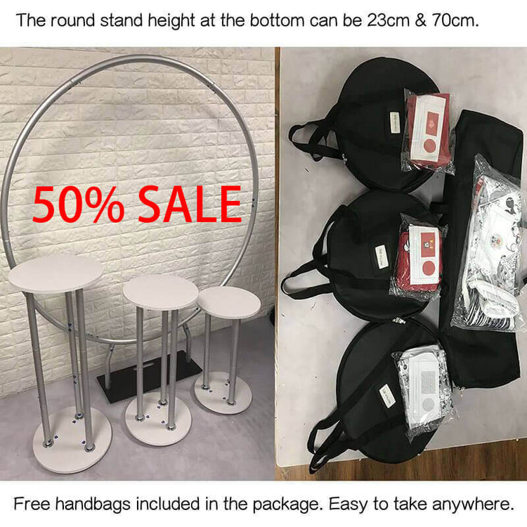 6.5ft Circle Stand + Circle Cover + 3 Cylinders + 3 Cylinders Covers ...